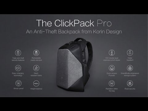 ClickPack Pro: Ultimate Anti-Theft Travel Backpack